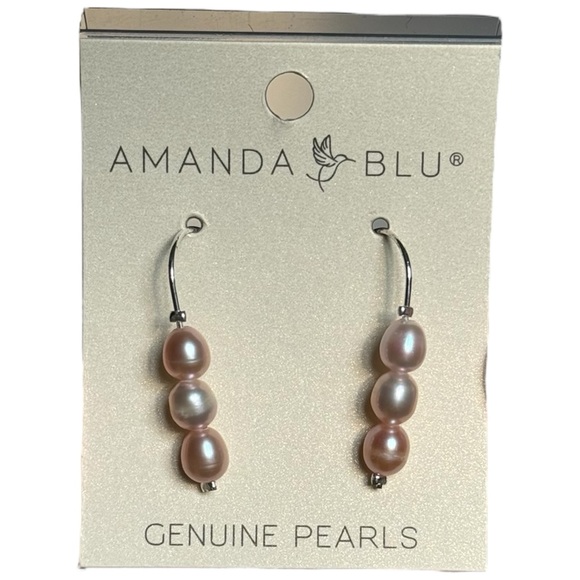 amanda blu | Jewelry | Amanda Blu Genuine Pearl Stiff Drop Earrings New ...